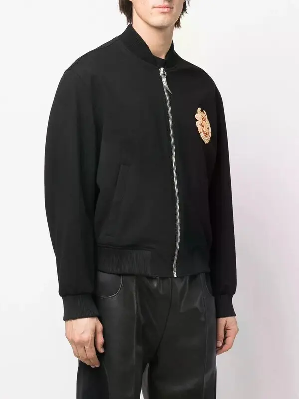 Roberto Cavalli Logo-patch Bomber Jacket
