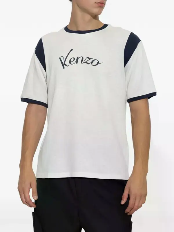 Kenzo Varsity Cotton T-shirt - Neutrals