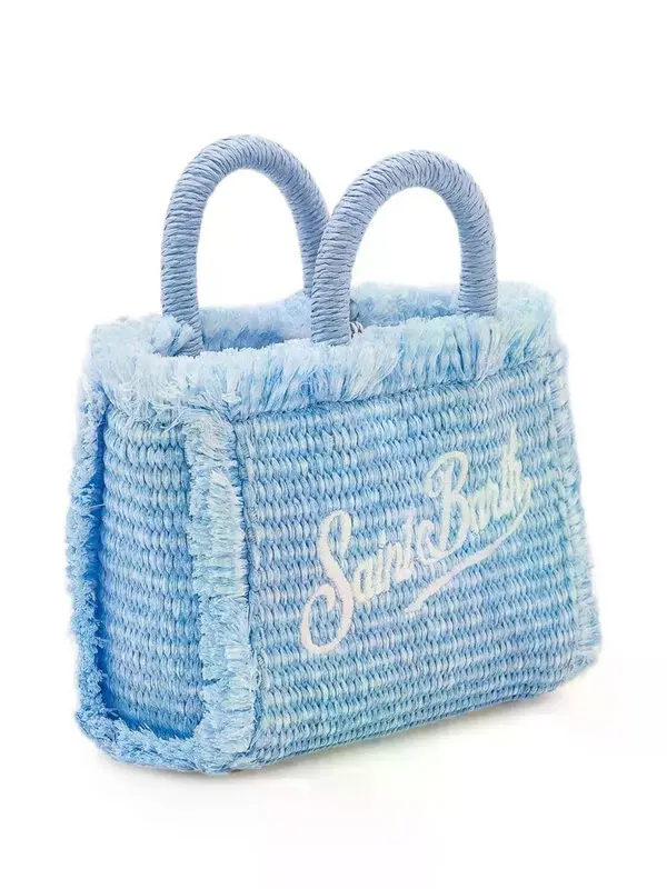 MC2 SAINT BARTH Micro Vanity Straw-effect Tote Bag