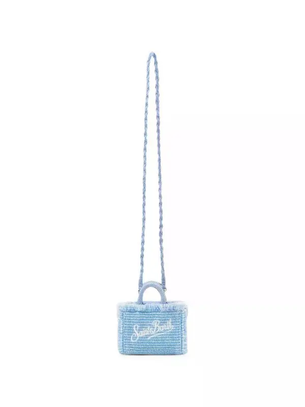 MC2 SAINT BARTH Micro Vanity Straw-effect Tote Bag