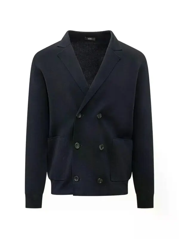 HOSIO Double-breasted Patch-pocket Blazer