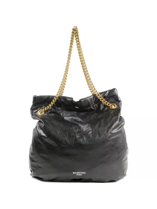 Balenciaga Crush Chain Shoulder Bag - Black