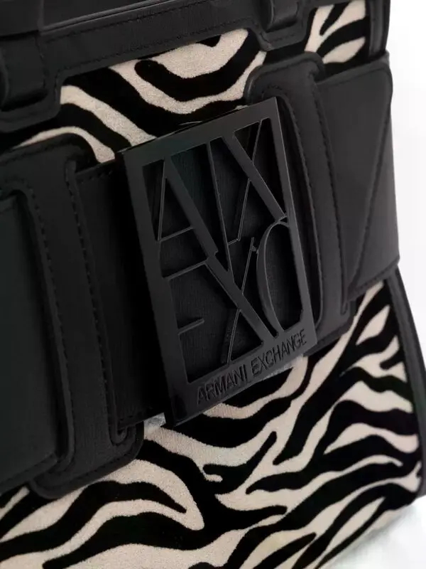 Armani Exchange Animal-print Logo-plaque Tote Bag