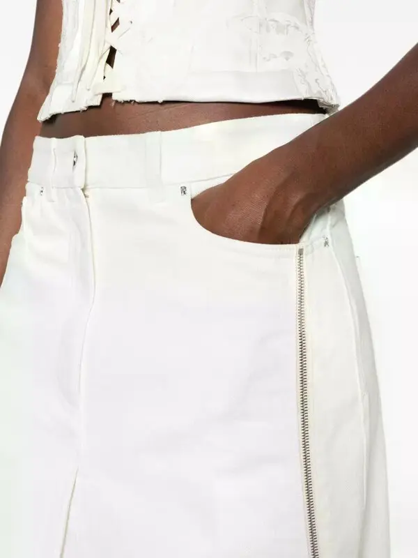 Rabanne Zip-detail Denim Midi Skirt