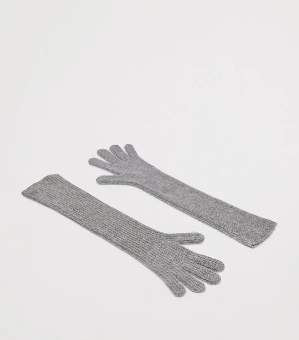 Max Mara Cashmere Logo Gloves