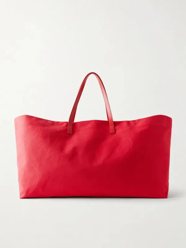 KALLMEYER Cottage Leather-trimmed Canvas Tote
