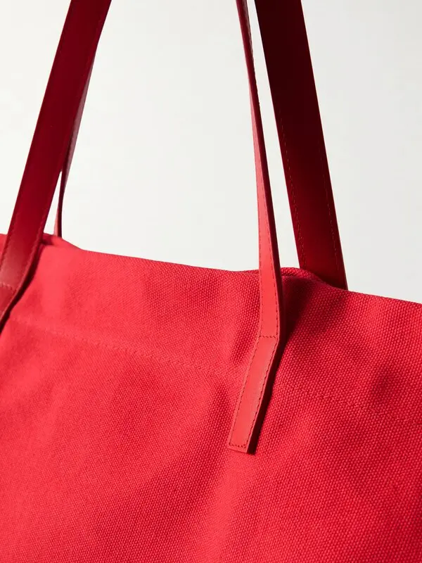 KALLMEYER Cottage Leather-trimmed Canvas Tote