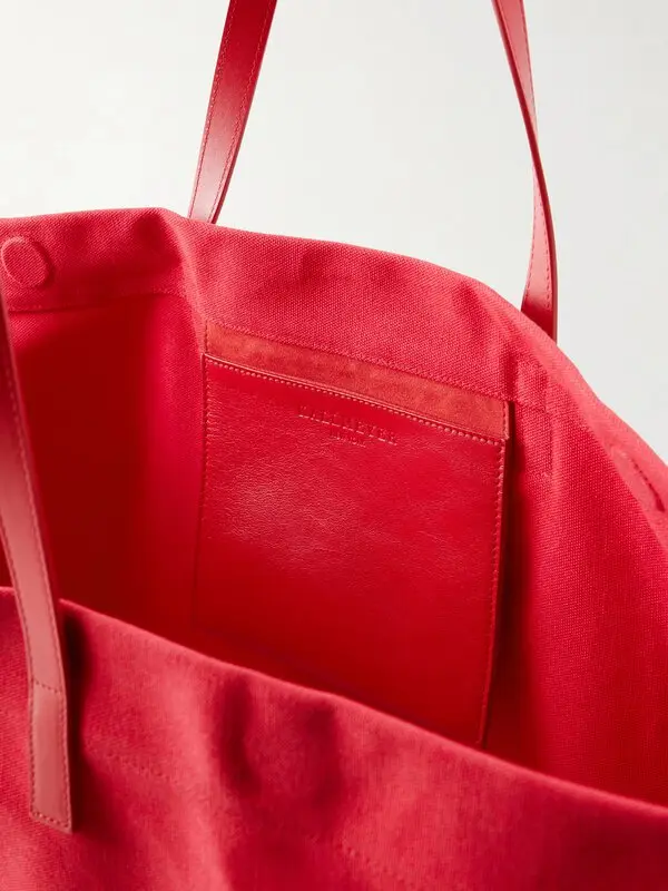 KALLMEYER Cottage Leather-trimmed Canvas Tote