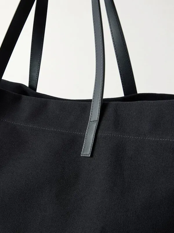 KALLMEYER Cottage Leather-trimmed Canvas Tote