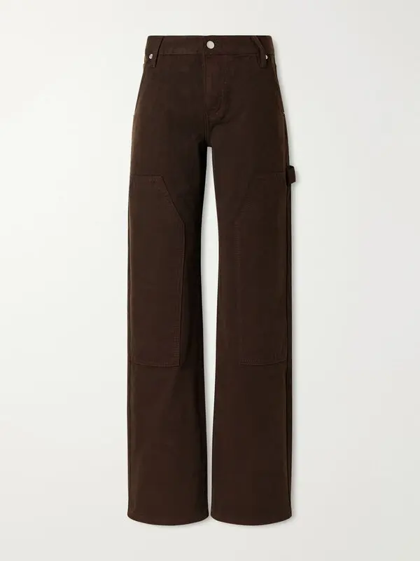 ST. AGNI Carpenter Regenerative Cotton-canvas Straight-leg Jeans - Brown