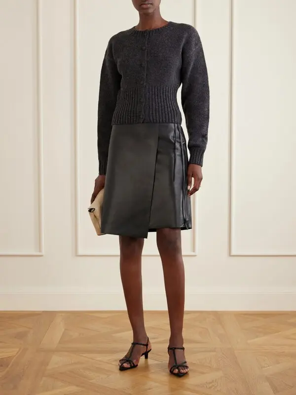 ST. AGNI Cropped Wool Cardigan