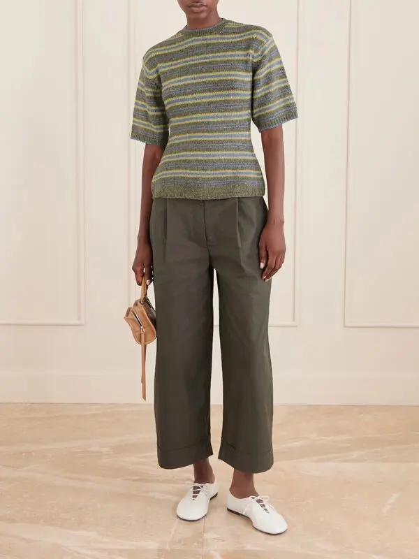 Proenza Schouler White Label Dana' Striped Wool-blend Sweatshirt