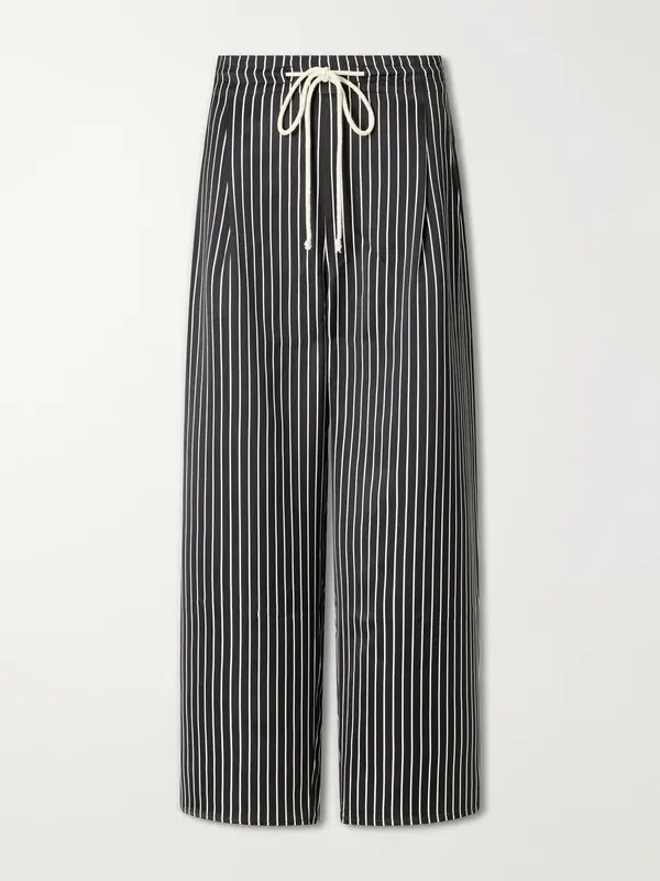Maria Mcmanus Striped Habotai Wide-leg Trousers
