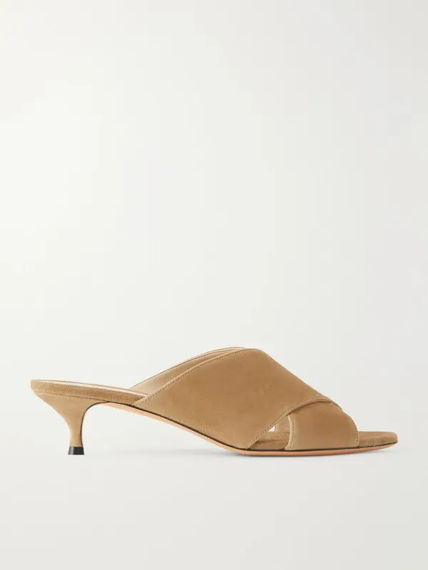 Le Monde Beryl Luca 35 Suede Sandals - Brown