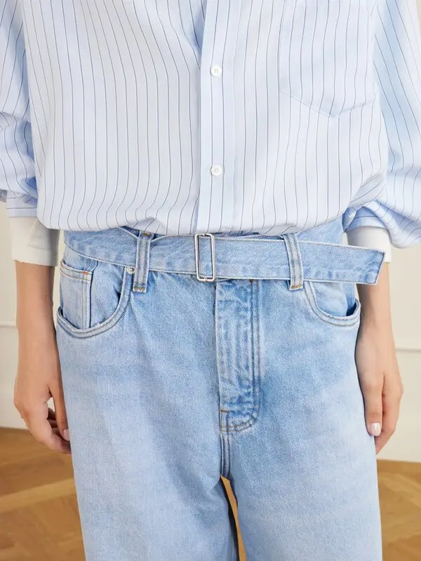 Studio Nicholson Cahuin Belted Mid-rise Wide-leg Jeans