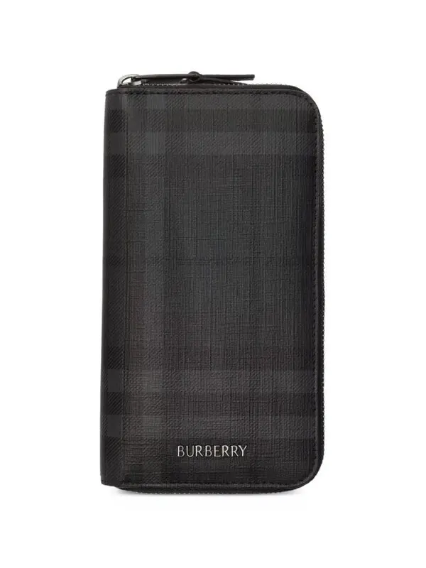 Burberry Large City Check Zip Wallet