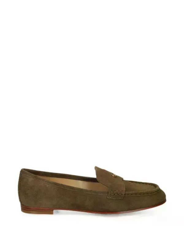 Michael Kors Jennings Logo-plaque Suede Loafers - Green