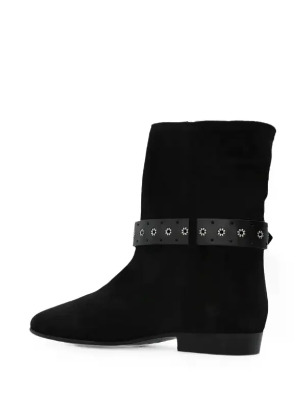 Isabel Marant Étoile Reena Eyelet-embellished Ankle Boots