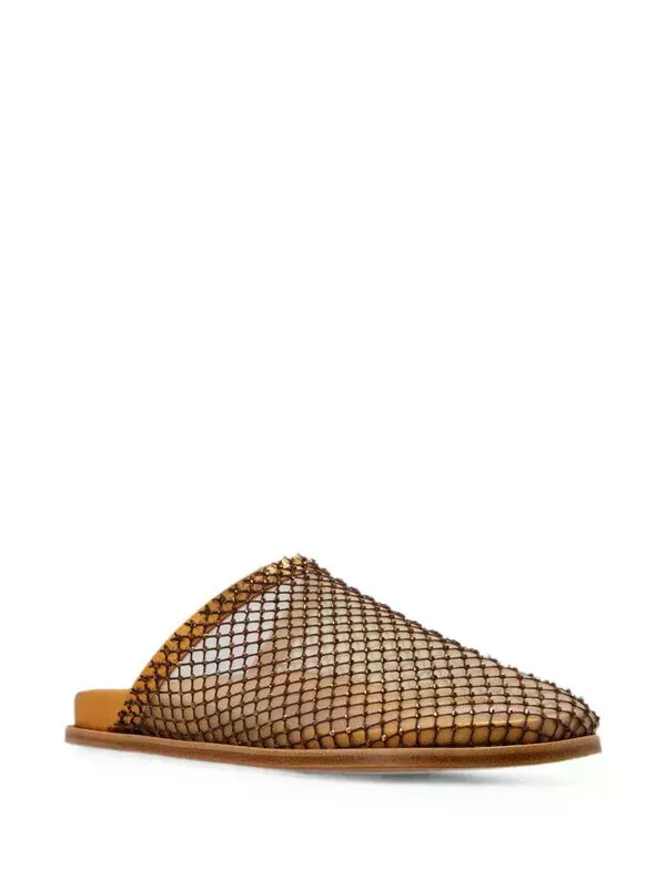 FORTE_FORTE Crystal-embellished Flat Mules