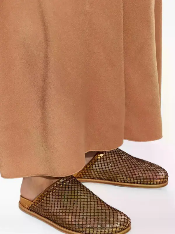FORTE_FORTE Crystal-embellished Flat Mules