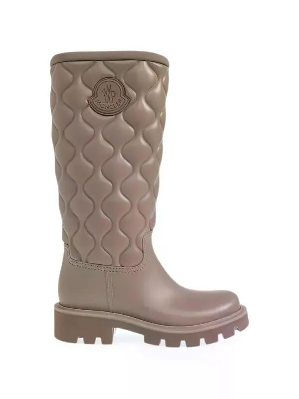 Moncler Kickstream Quilted Wellington Boots - Neutrals