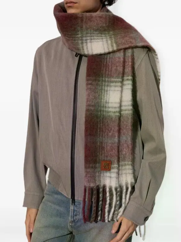 Dsquared2 Checked Fringed Scarf