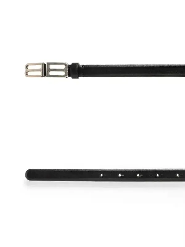 Balenciaga Bolero Bb Leather Belt - Black