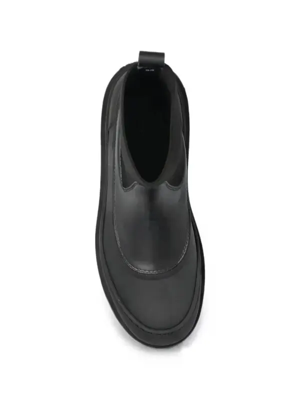 Moncler Vera Edge Leather Ankle Boots