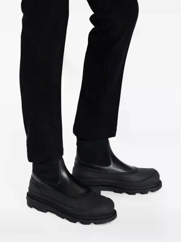 Moncler Vera Edge Leather Ankle Boots