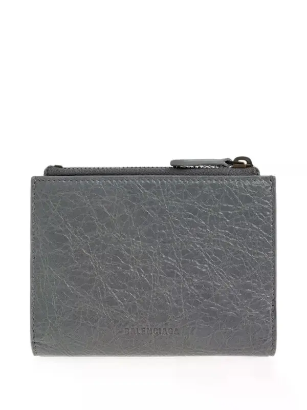 Balenciaga Le City Bifold Leather Wallet - Grey