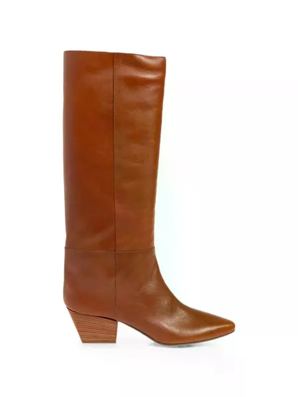 FORTE_FORTE Pointed-toe Leather Boots - Brown
