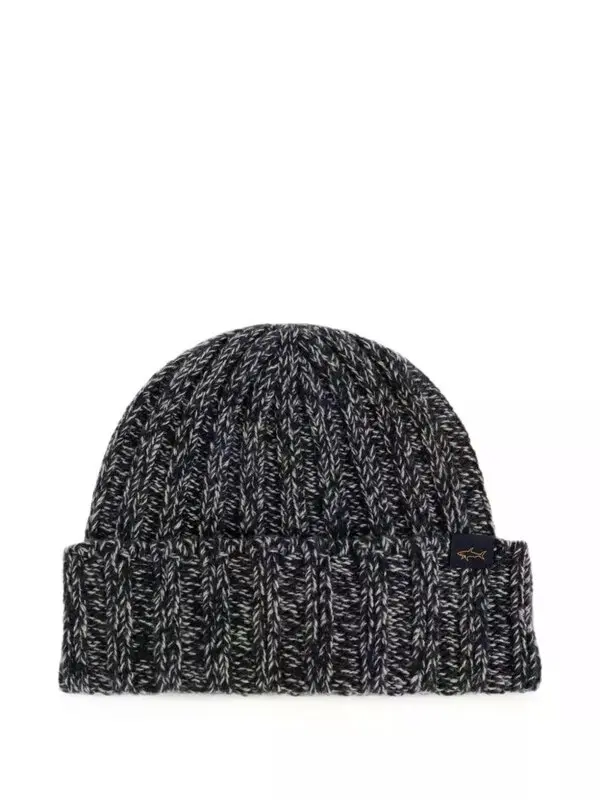 Paul & Shark Ribbed-knit Beanie Hat - Blue