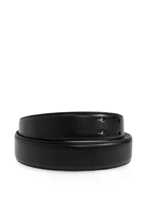 Moschino Logo-plaque Leather Belt - Black