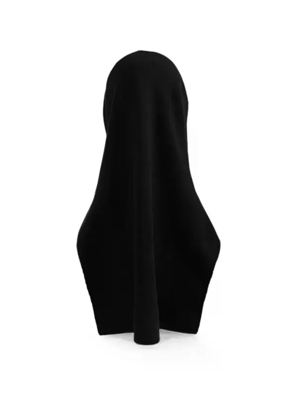Balenciaga Techwear Logo-print Wool Balaclava - Black