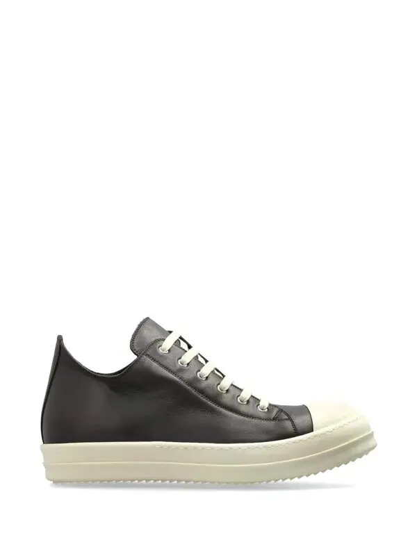 Rick Owens Low Sneaks Leather Sneakers - Brown
