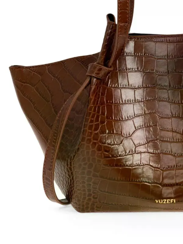 Yuzefi Mochi Croc-effect Leather Tote Bag