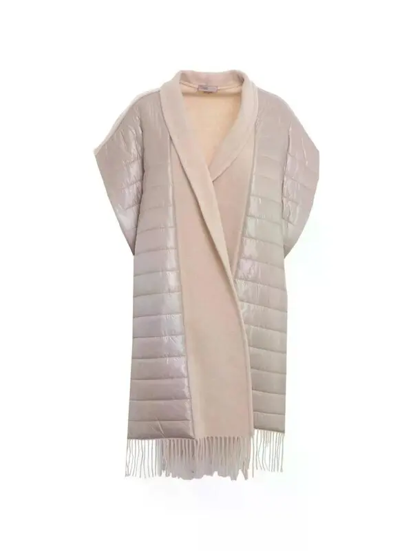 Herno Fringed-hem Coat - Neutrals