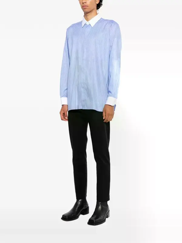 TOM FORD Vertical-stripe Contrast-cuff Shirt