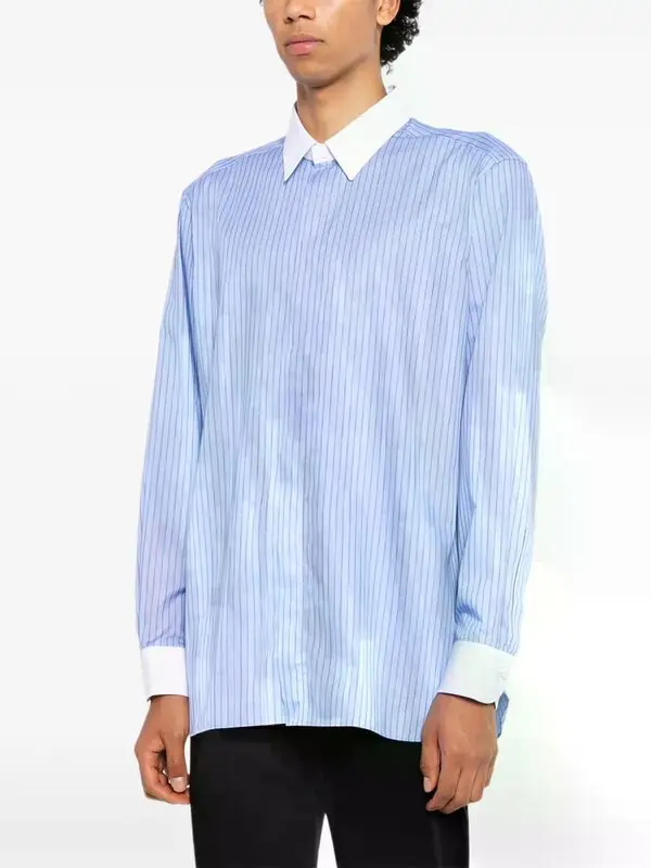 TOM FORD Vertical-stripe Contrast-cuff Shirt