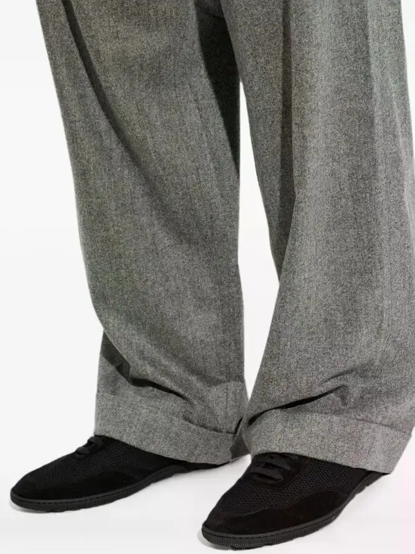 Giorgio Armani Suede-panelled Low-top Sneakers