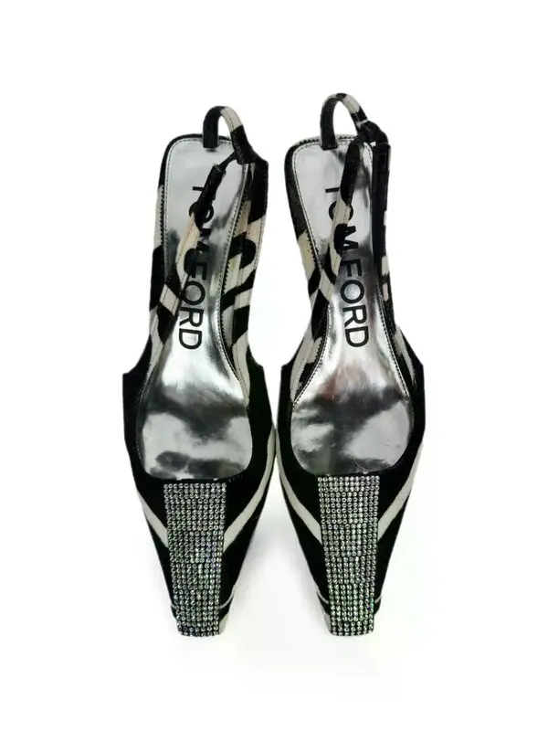 TOM FORD Zebra-print Slingback Pumps