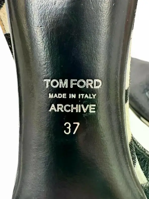 TOM FORD Zebra-print Slingback Pumps