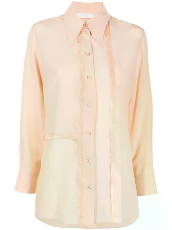Chloé Lace Trim Shirt - Neutrals