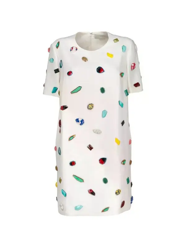 Stella McCartney Crystal-embellishment Mini Dress - White