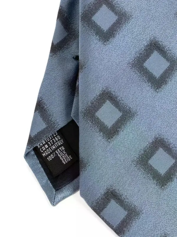 Giorgio Armani Geometric-print Silk Tie
