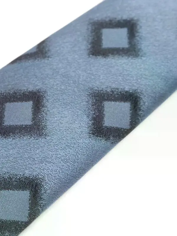 Giorgio Armani Geometric-print Silk Tie
