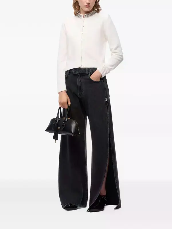 Pinko Embellished Side-slit Jeans