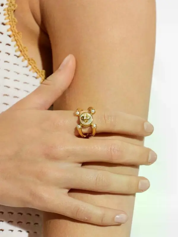 Casablanca Lotus Pearl Ring