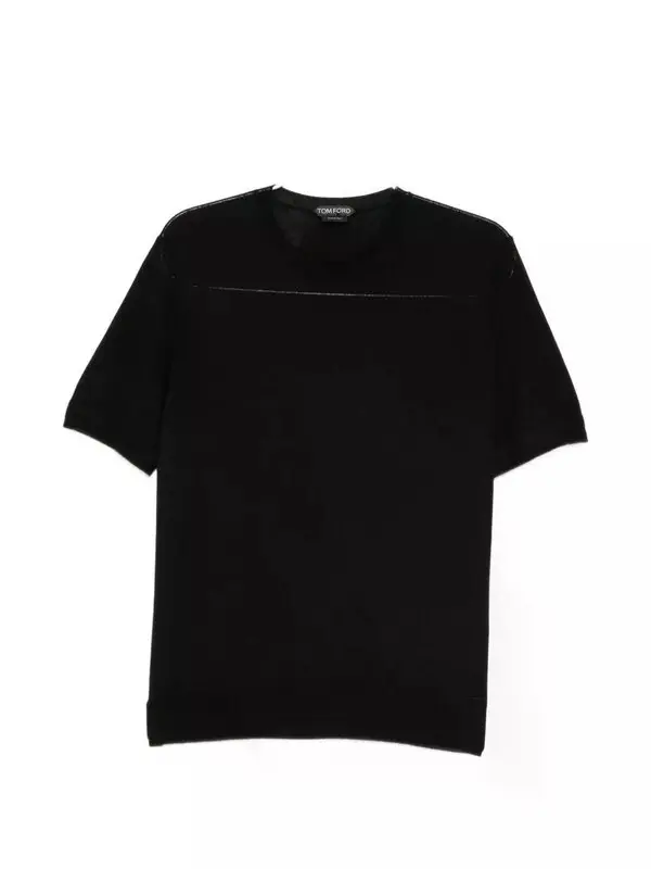TOM FORD Fine-knit Short-sleeve T-shirt - Black