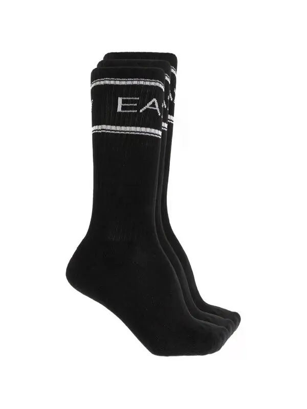 EA7 Logo Knit Socks Pack Of Three
